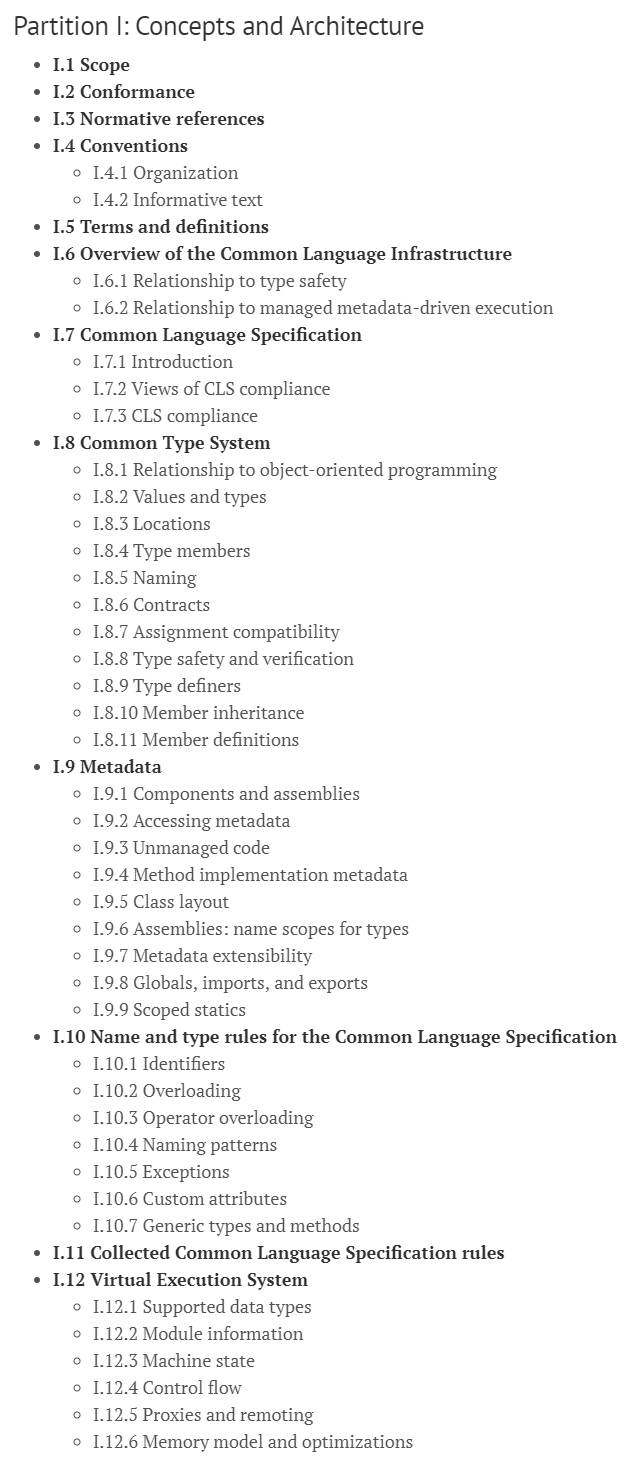 Taking a look at the ECMA-335 Standard for .NET · Performance is a Feature!